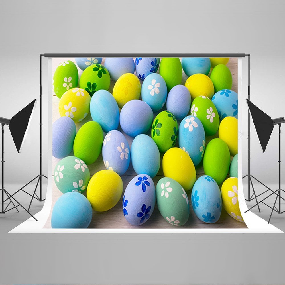 GreenDecor 7x5ft Easter Photography Backdrop Easter Eggs Photo ...