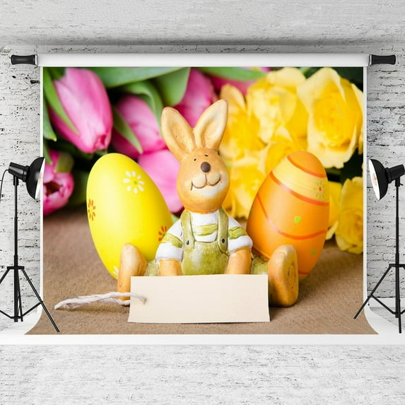 GreenDecor 7x5ft Easter Photography Backgrounds Easter Rabbit Photo ...