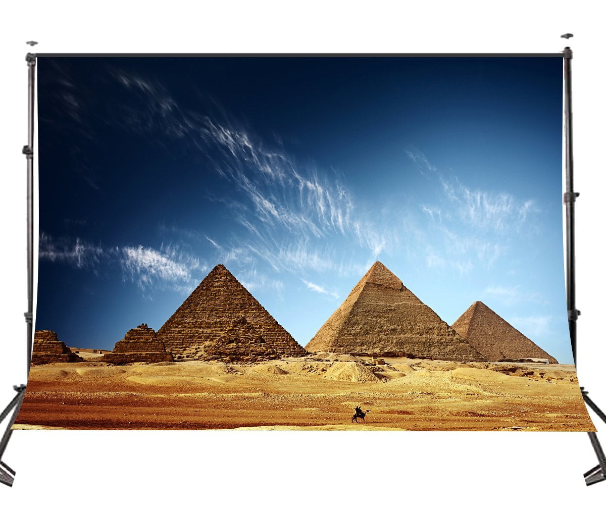 GreenDecor 7x5ft Egyptian Pyramids Background Desert Blue Sky ...