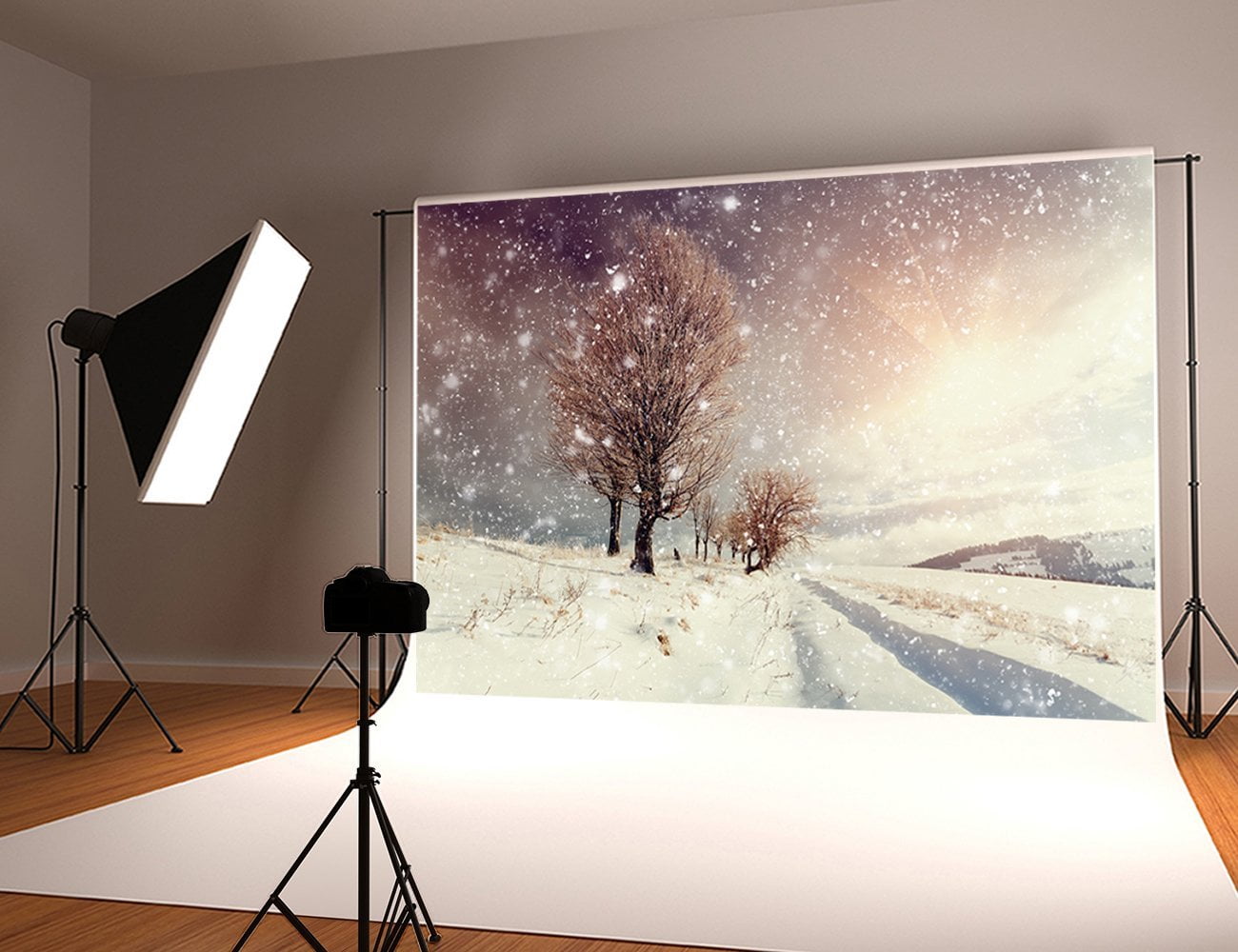GreenDecor 7x5ft Fantasy Romatic Snow Scenery Photography Backdrop ...