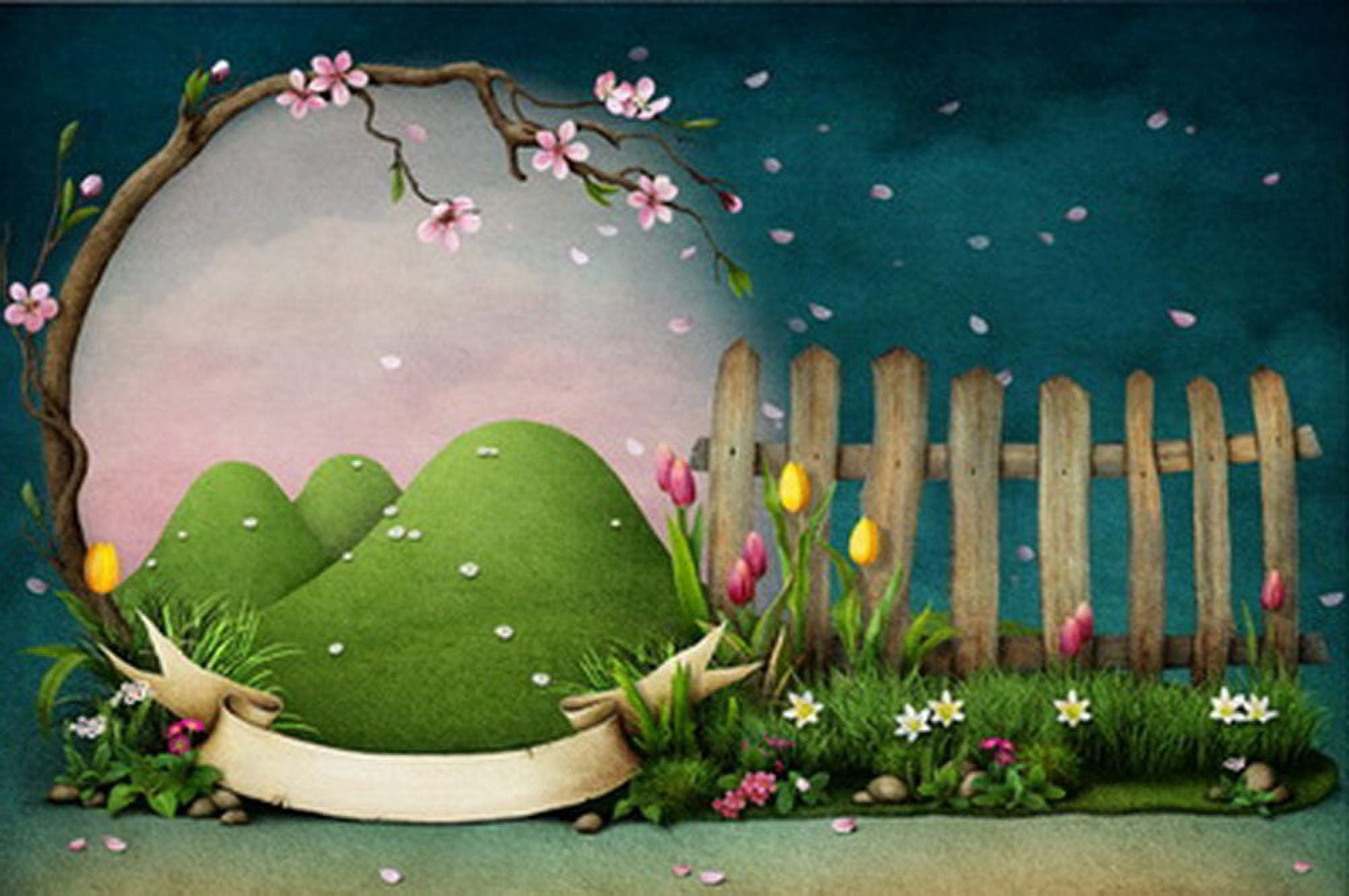GreenDecor 7x5ft Fence Newborns Pets Photography Backdrop Prop Photo ...