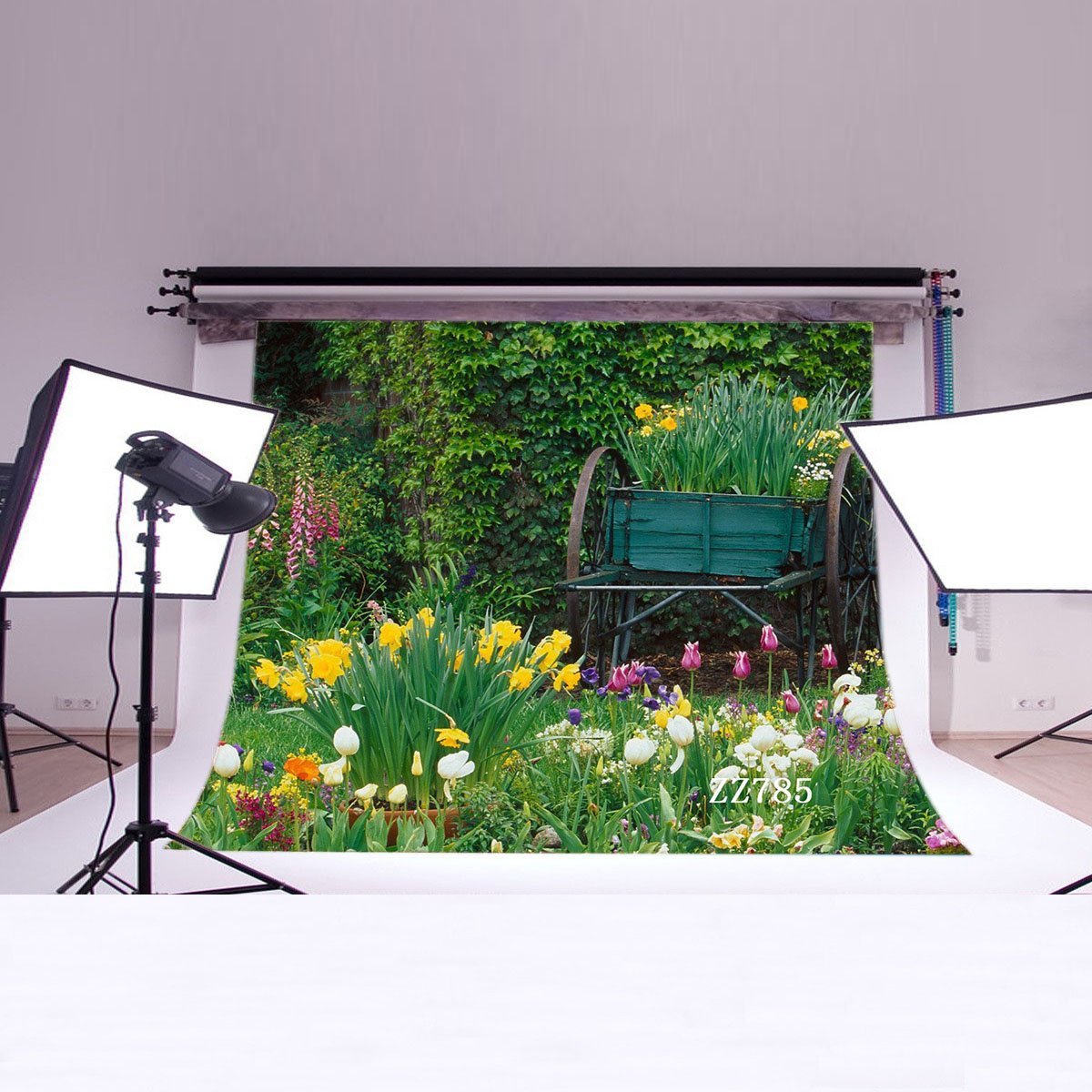 GreenDecor 7x5ft Flower Garden Photo Backdrops Studio Background Studio ...