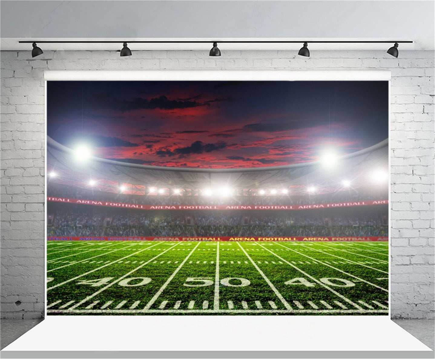 GreenDecor 7x5ft Football Pitch Backdrop Soccer Stadium Photography ...
