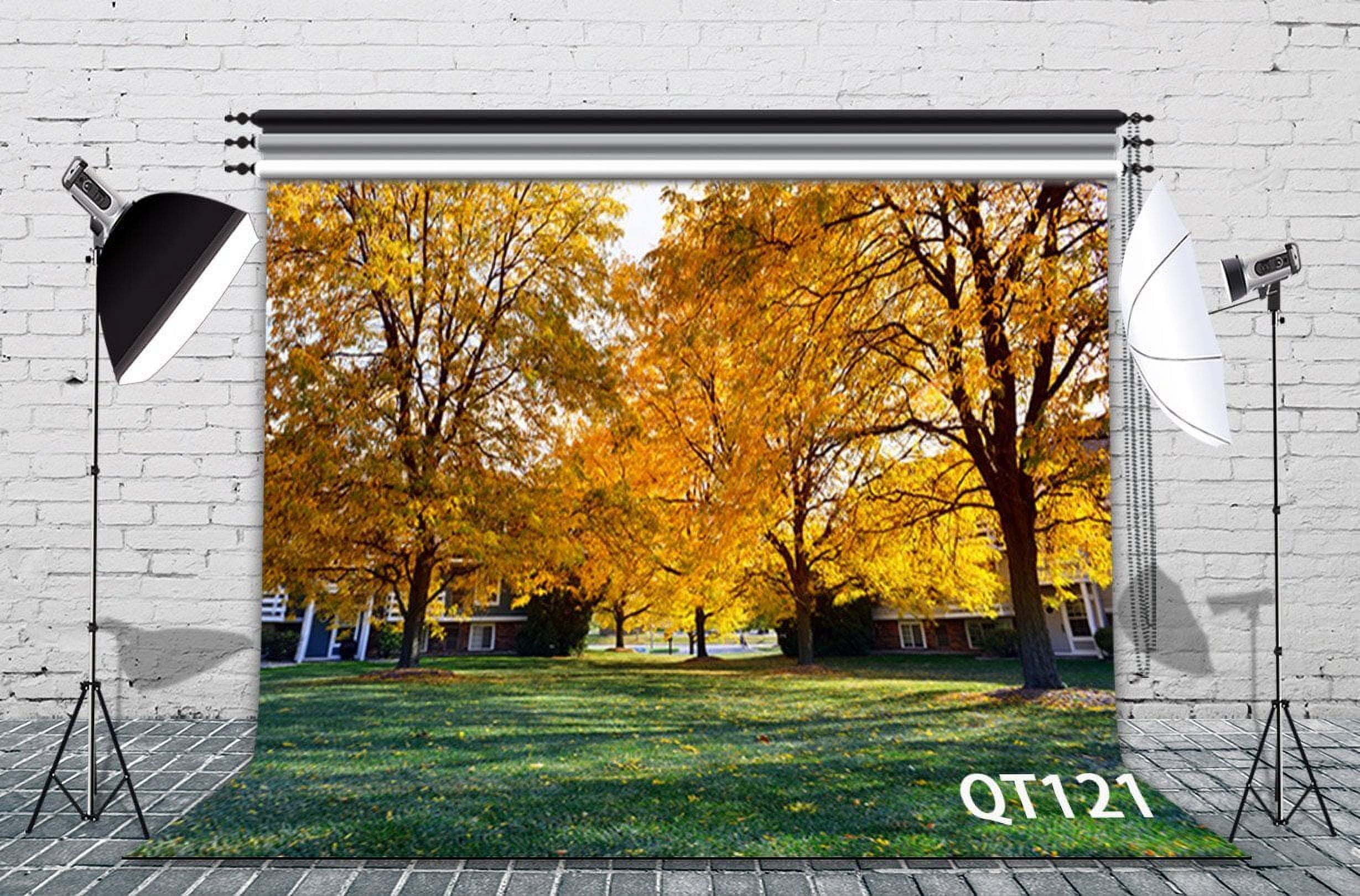 GreenDecor 7x5ft Garden Autumn Scenery Fall Photo Backdrop Photography ...