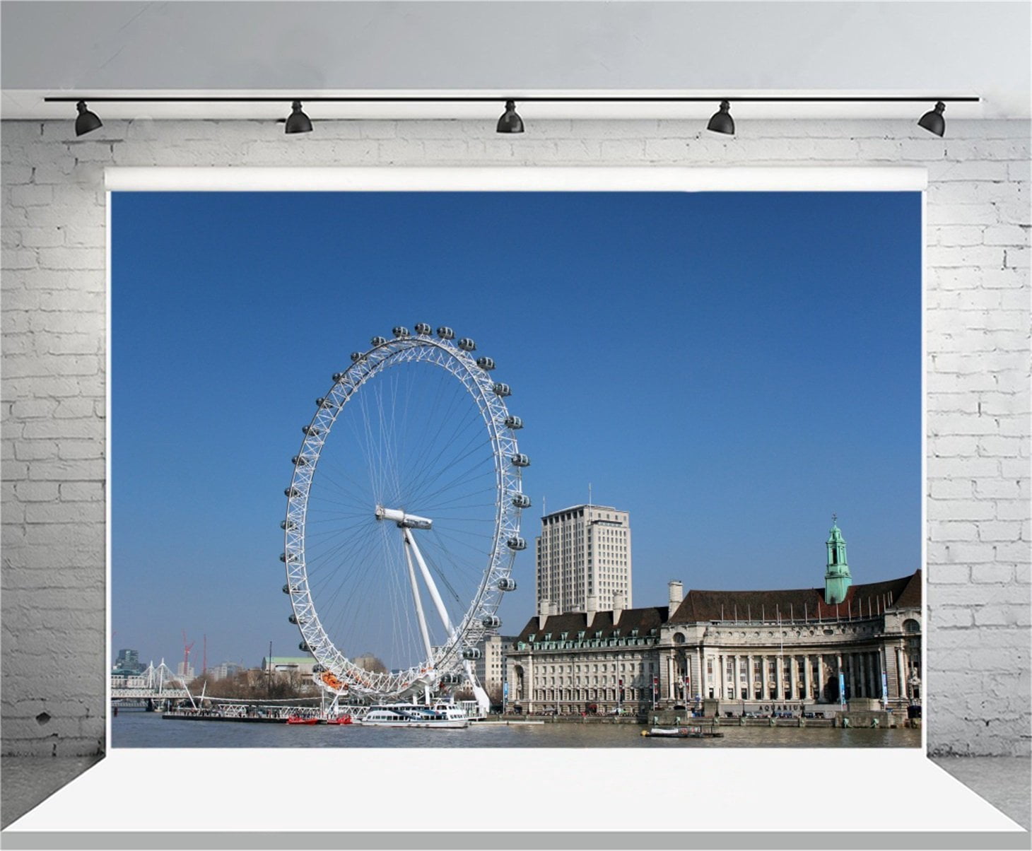 GreenDecor 7x5ft Giant Wheel Photography Background London Eye Backdrop ...