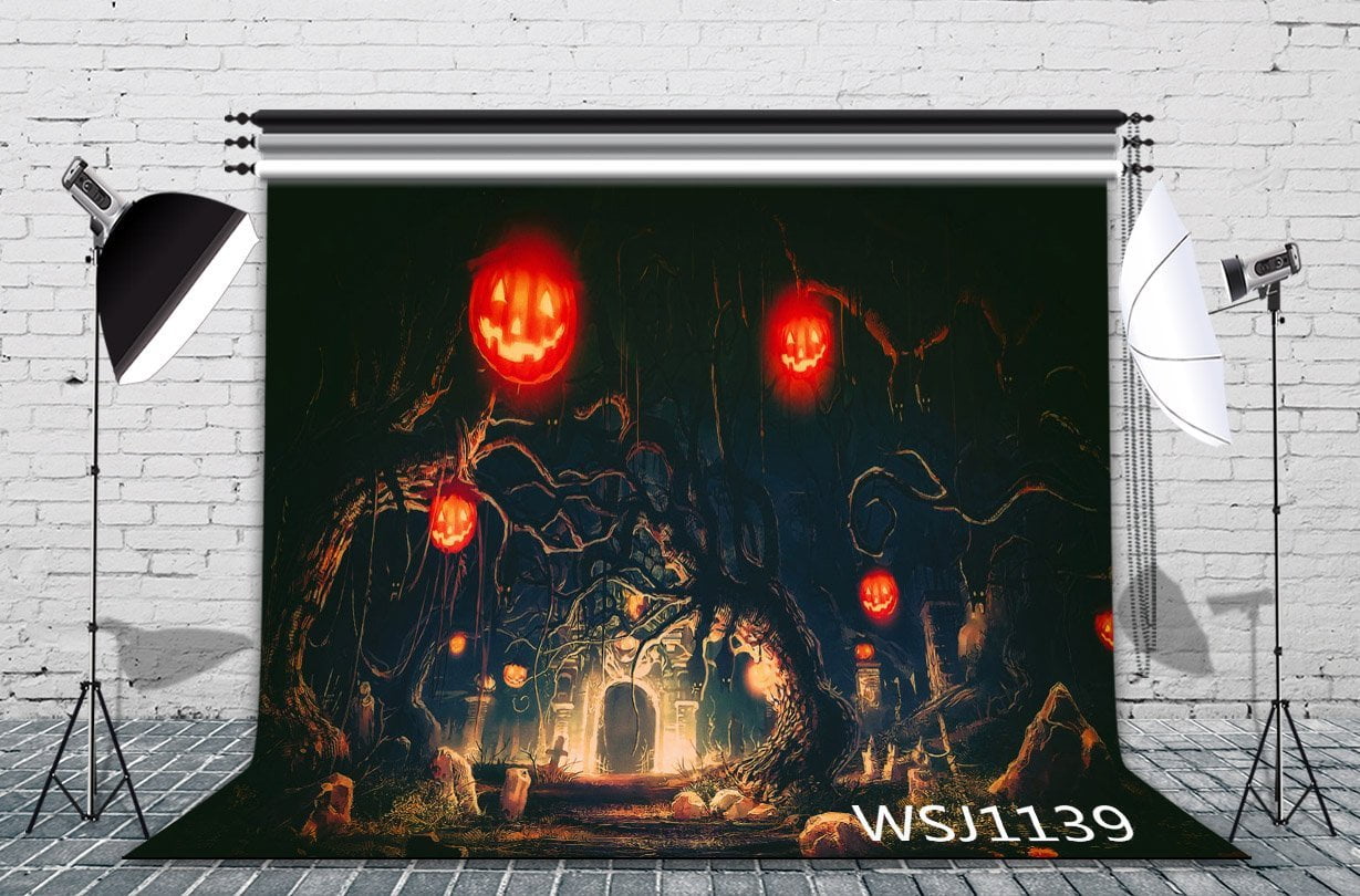GreenDecor 7x5ft Halloween Party Photography Backdrop Studio Background ...