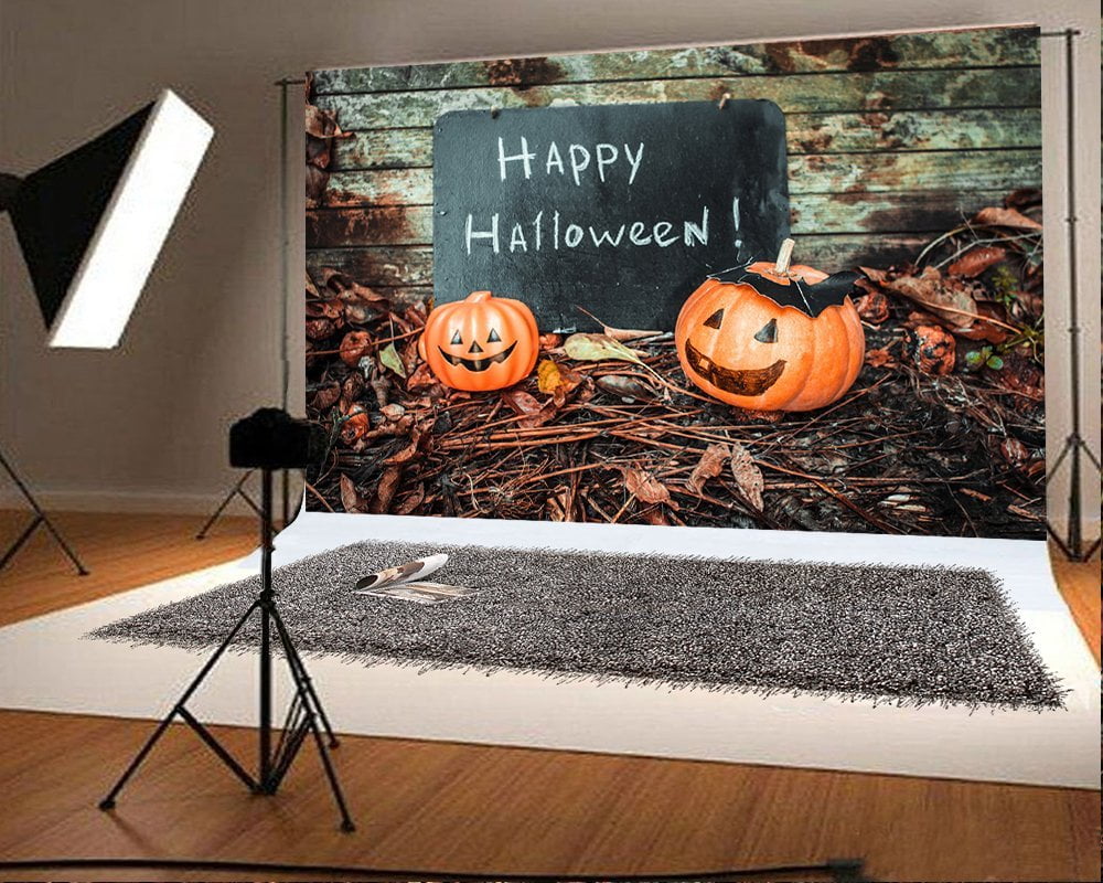 GreenDecor 7x5ft Happy Halloween Photo Backgrounds Pumpkin Face ...