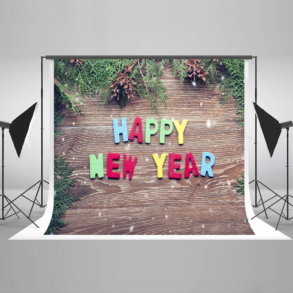 GreenDecor 7x5ft Happy New Year Photography Backdrop New Year ...