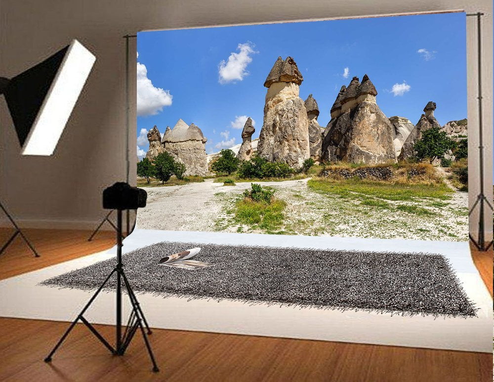 GreenDecor 7x5ft Hilltop Big Stone Photography Backdrops Nature Scenery ...