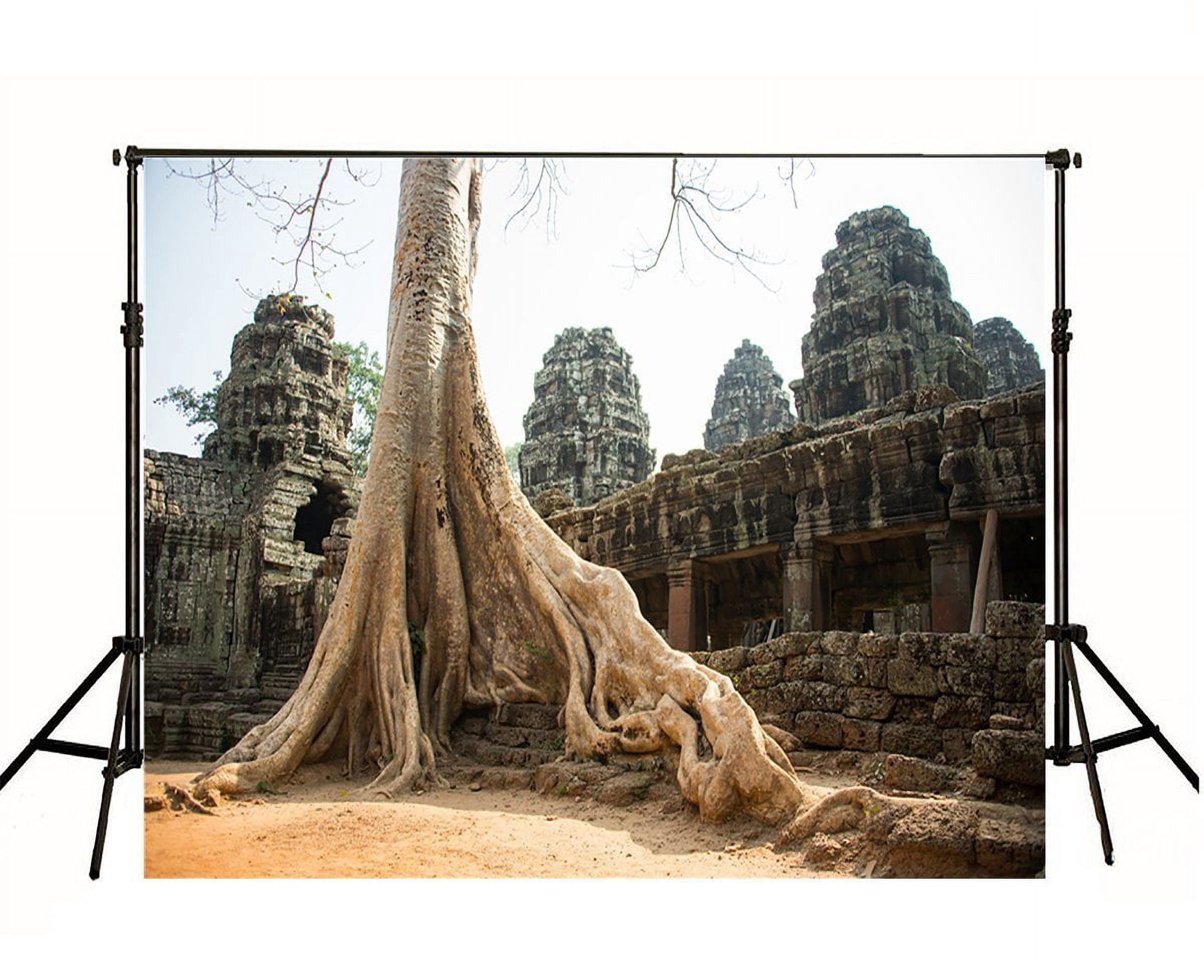 GreenDecor 7x5ft Large Tree Roots in Castle Ruins Photography Backdrop ...