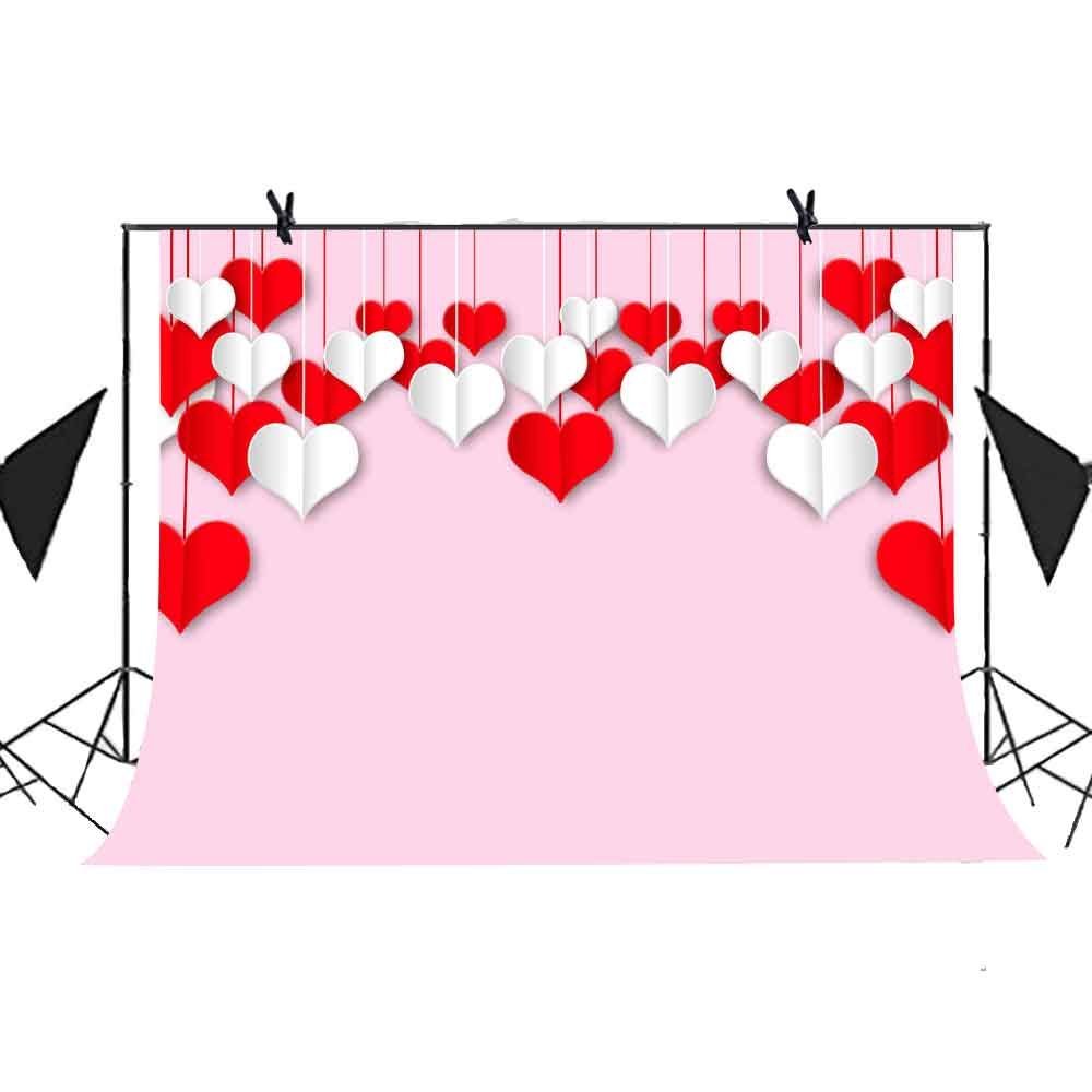 GreenDecor 7x5ft Millennium Pink Love Backdrop Romantic Pictures TV ...