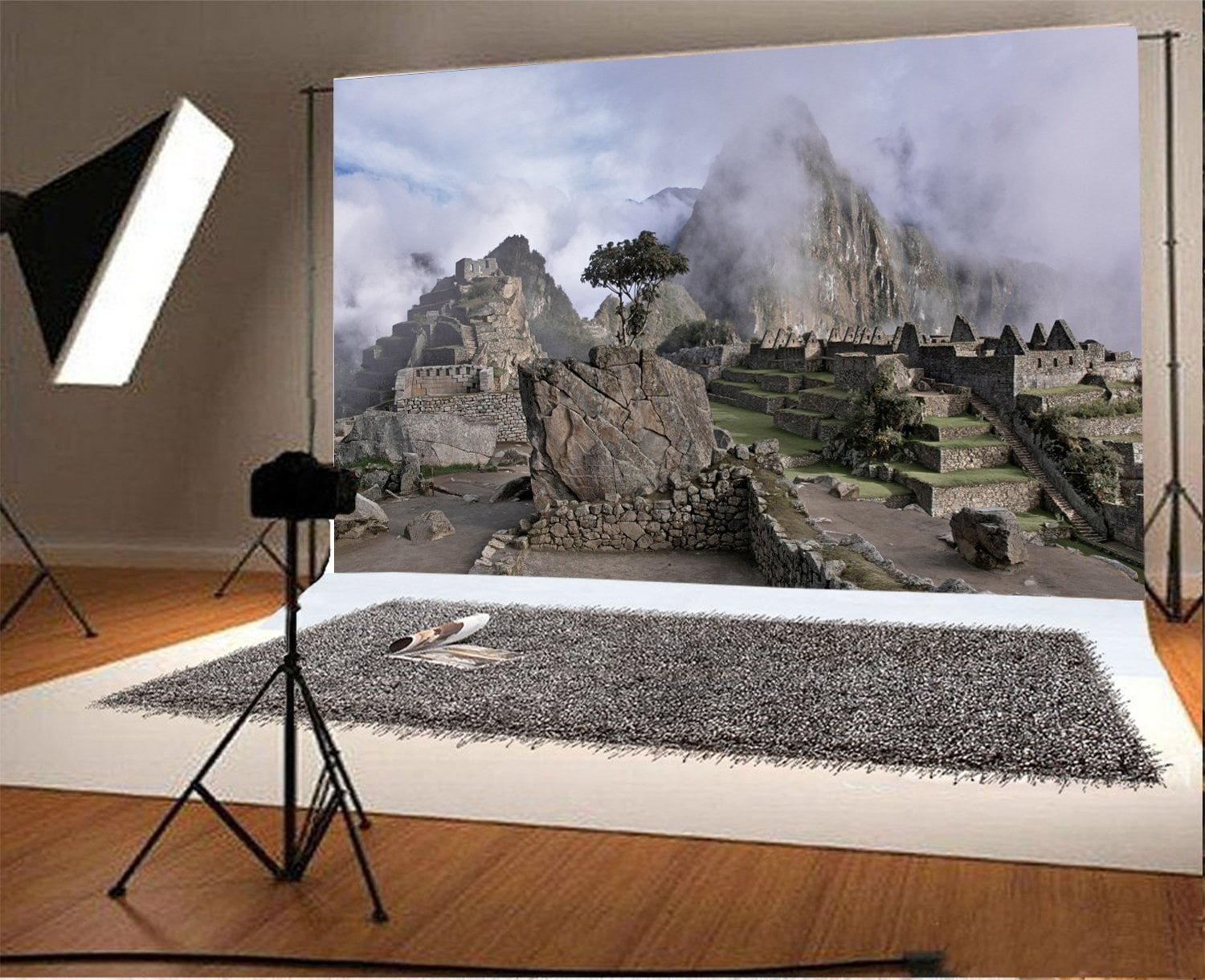 GreenDecor 7x5ft Nature Landscape Backdrop Elegant Mountain Rock Cliff ...