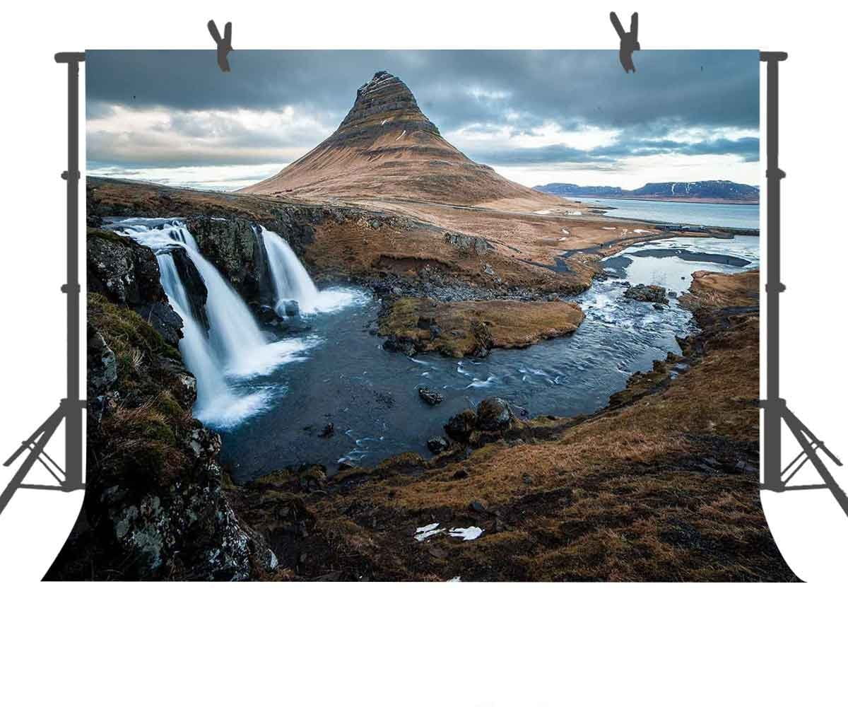 GreenDecor 7x5ft Nature Mountain and Waterfall Photography Backdrop ...