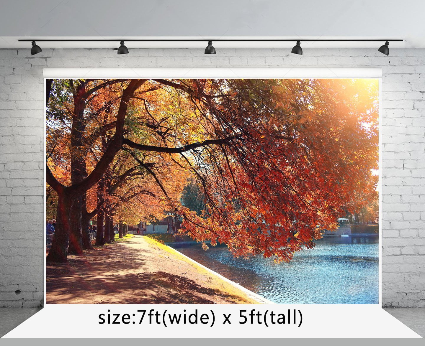 GreenDecor 7x5ft Nature Scenery Photo Backgrounds Fall Maple Tree ...