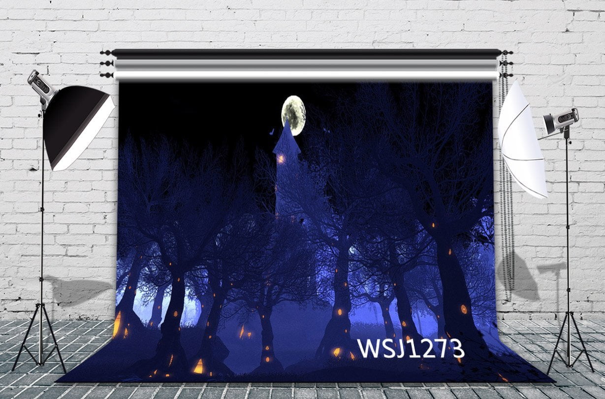 GreenDecor 7x5ft Night Scene Halloween Backdrops Photography Backdrop ...