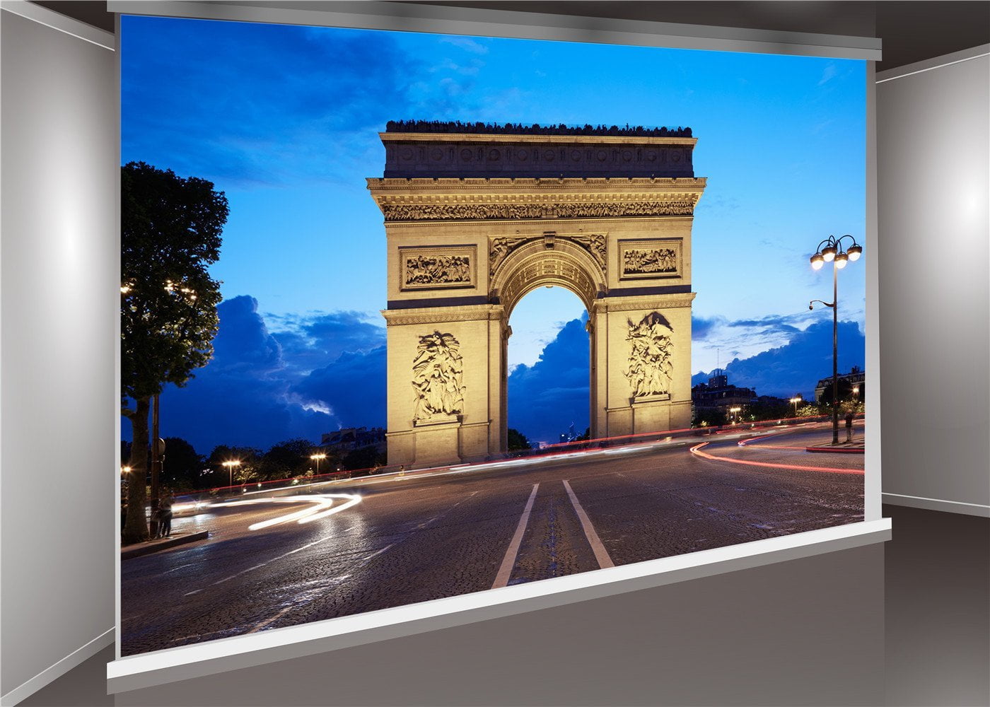 GreenDecor 7x5ft Paris Photography Backdrops Night Triumphal Arch ...