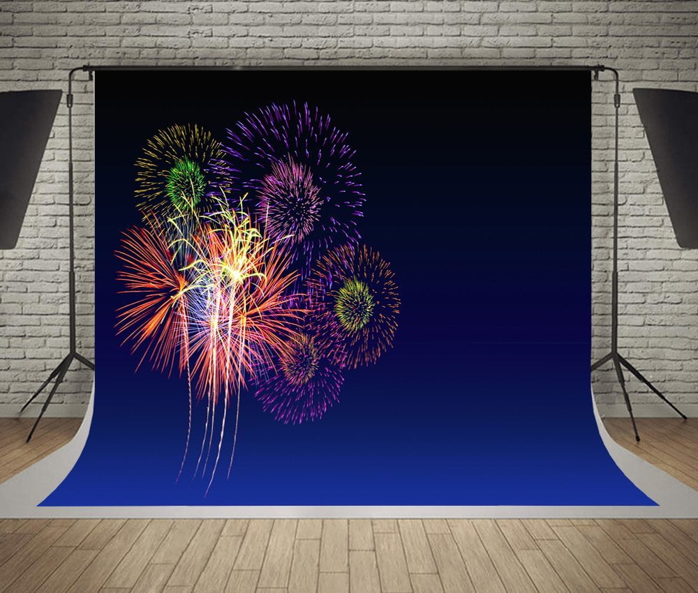 GreenDecor 7x5ft Photographic Studio Background Color Fireworks ...