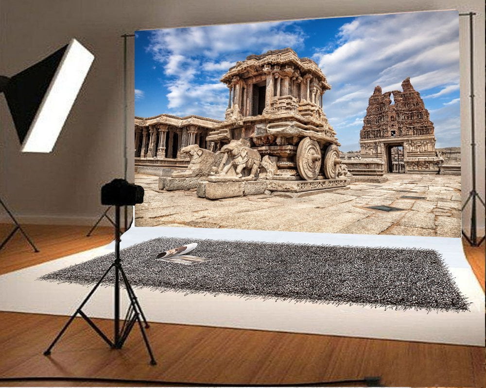 GreenDecor 7x5ft Photography Backdrop Ancient Building Stones Chariot ...