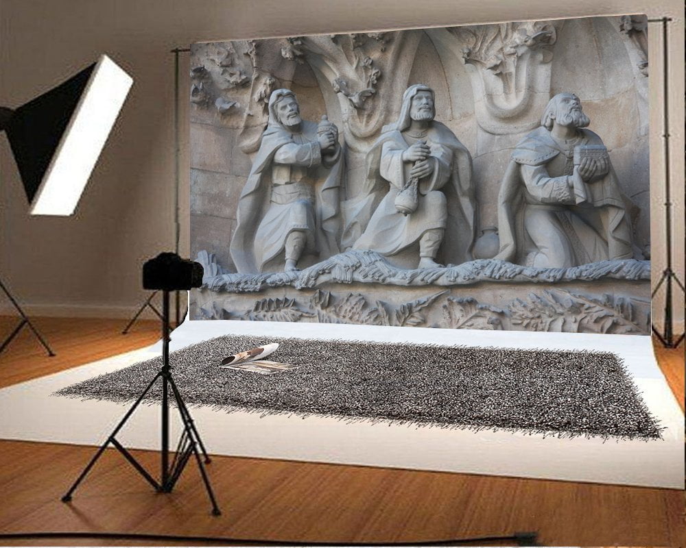 GreenDecor 7x5ft Photography Backdrop Carving Statue Mural Painting ...