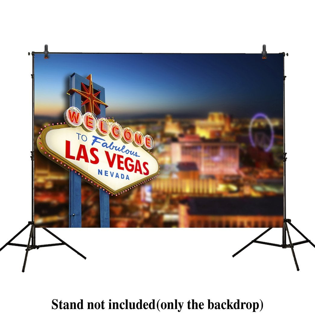 GreenDecor 7x5ft Photography Backdrop Classical Sign welcome Las Vegas ...