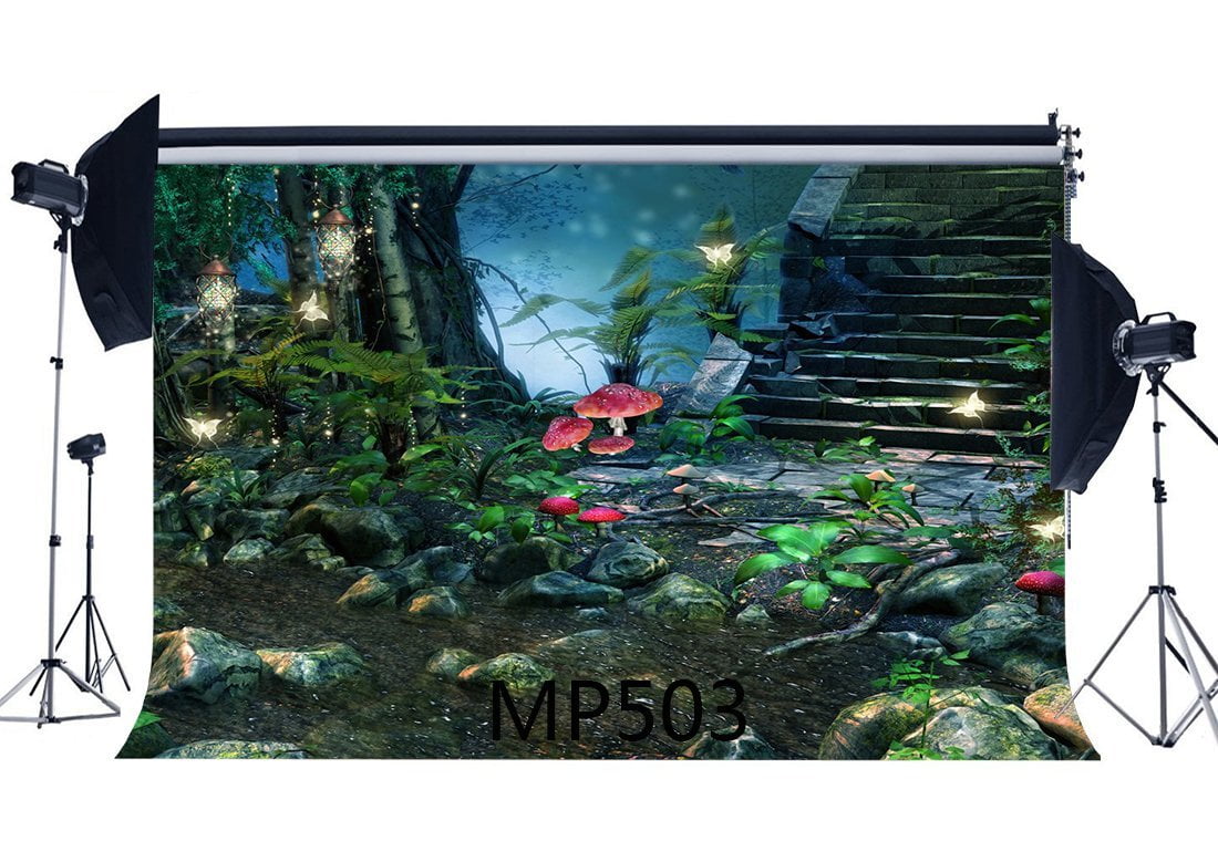 GreenDecor 7x5ft Photography Backdrop Dreamy Fairy Tale Shining ...