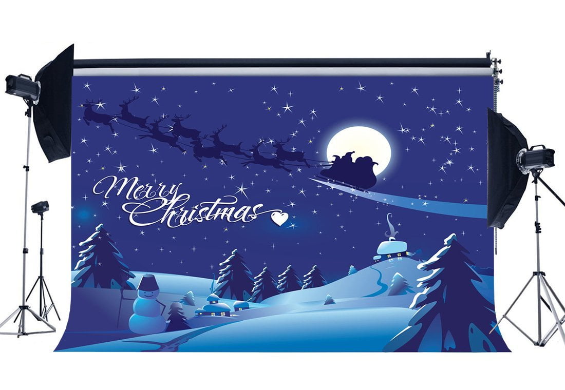 GreenDecor 7x5ft Photography Backdrop Merry Christmas Bokeh Halos ...