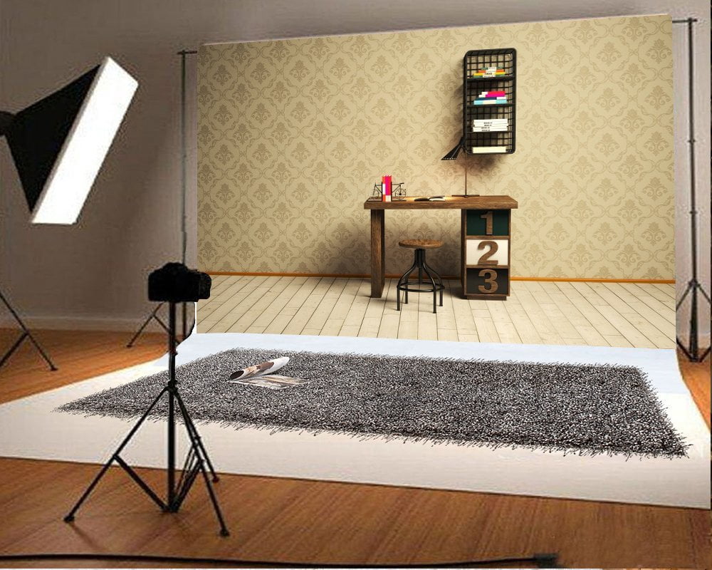 GreenDecor 7x5ft Photography Backdrop Shabby Chic Damask Wall Vintage ...