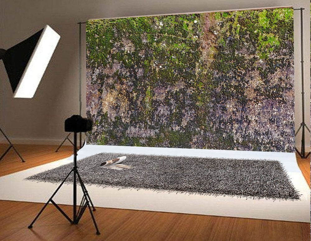 GreenDecor 7x5ft Photography Backdrops Green Moss Wall Photo Studio ...
