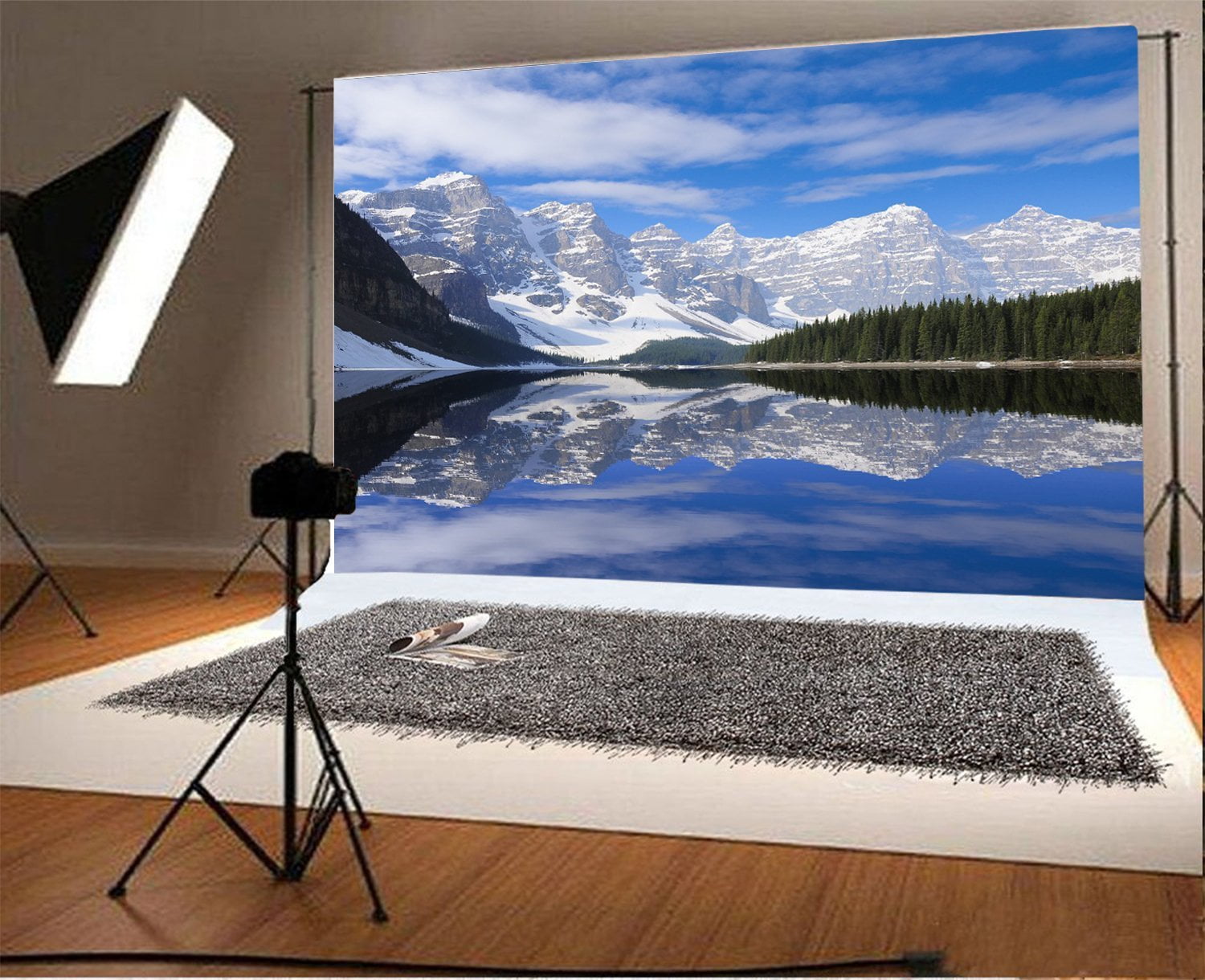 GreenDecor 7x5ft Photography Background Beautiful Ice Snow Mountains ...