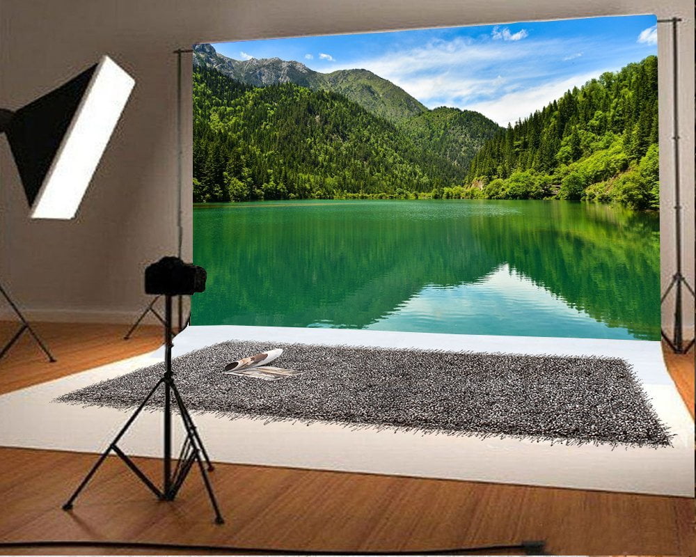 GreenDecor 7x5ft Photography Background Natural Scenery Green Mountains ...