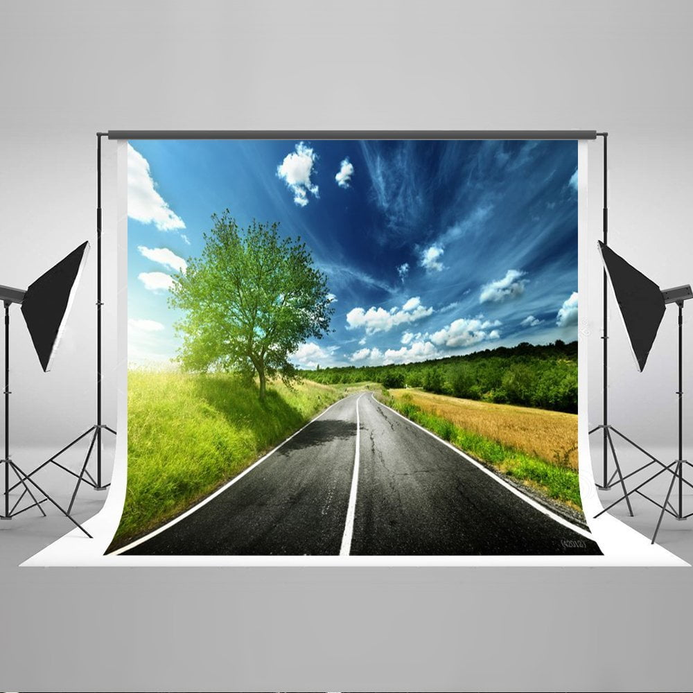 GreenDecor 7x5ft Photography Background Road Photo Background ...