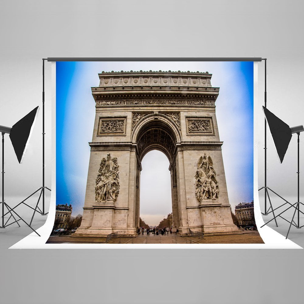 GreenDecor 7x5ft Photography backdrops Lions Arc de Triomphe Paris ...