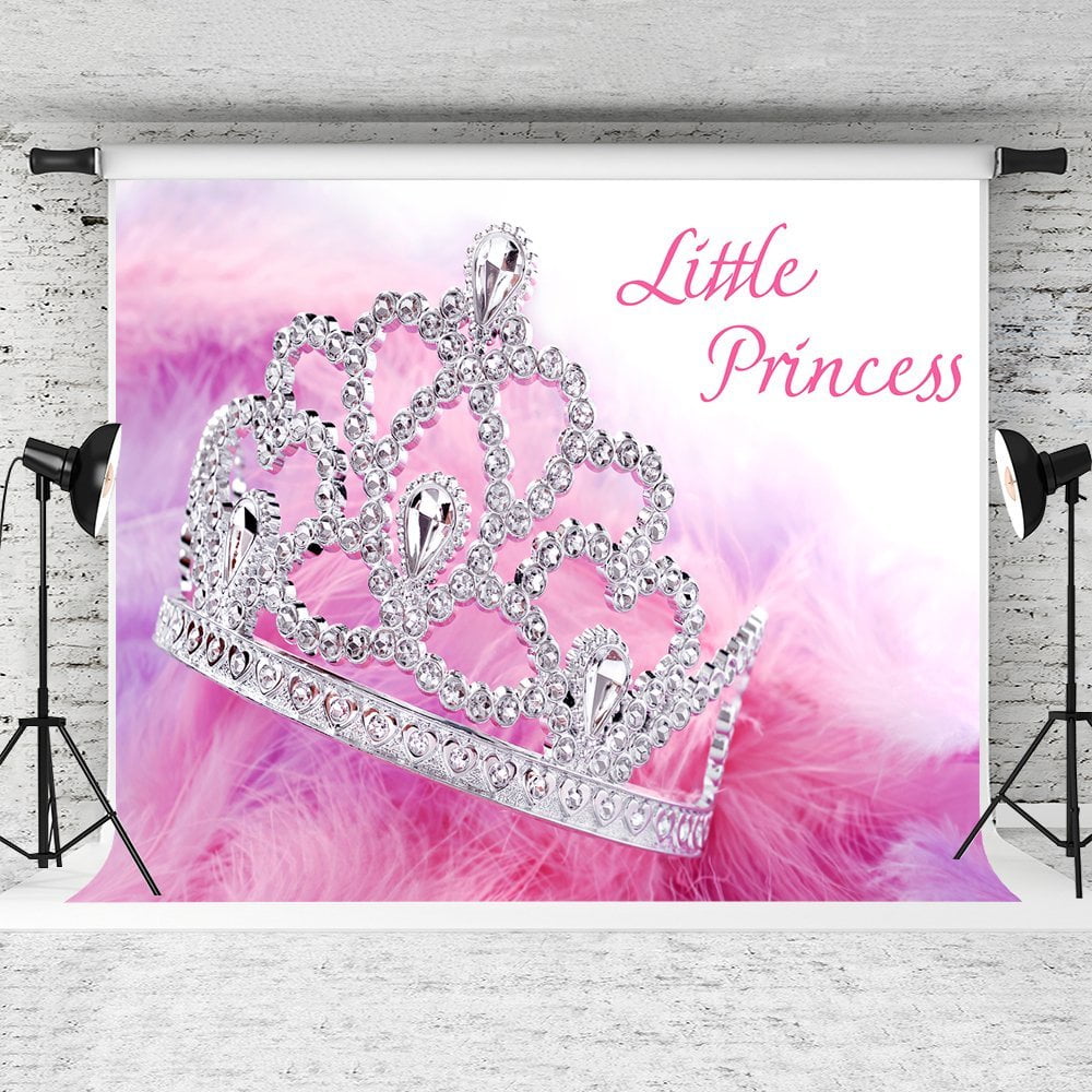 GreenDecor 7x5ft Pink Theme Backdrop Little Princess Party Photo ...