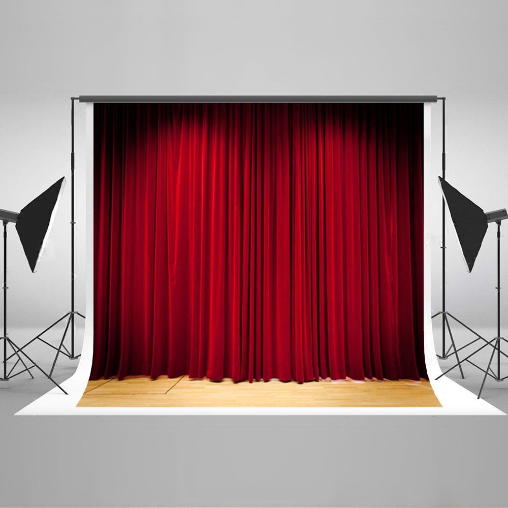 GreenDecor 7x5ft Red Stage Photography Backdrops for Photographers for ...