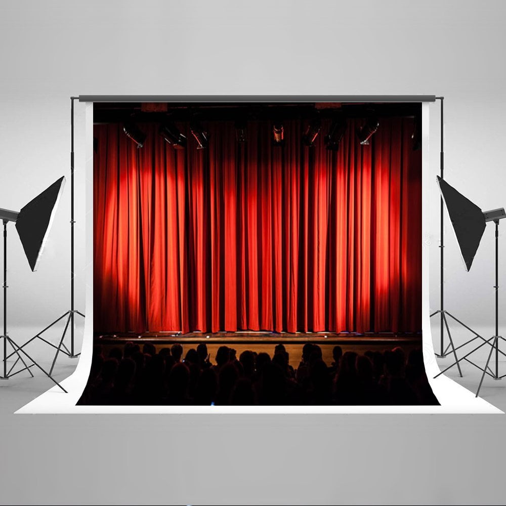 GreenDecor 7x5ft Red Stage Photography Backdrops for Photographers for ...