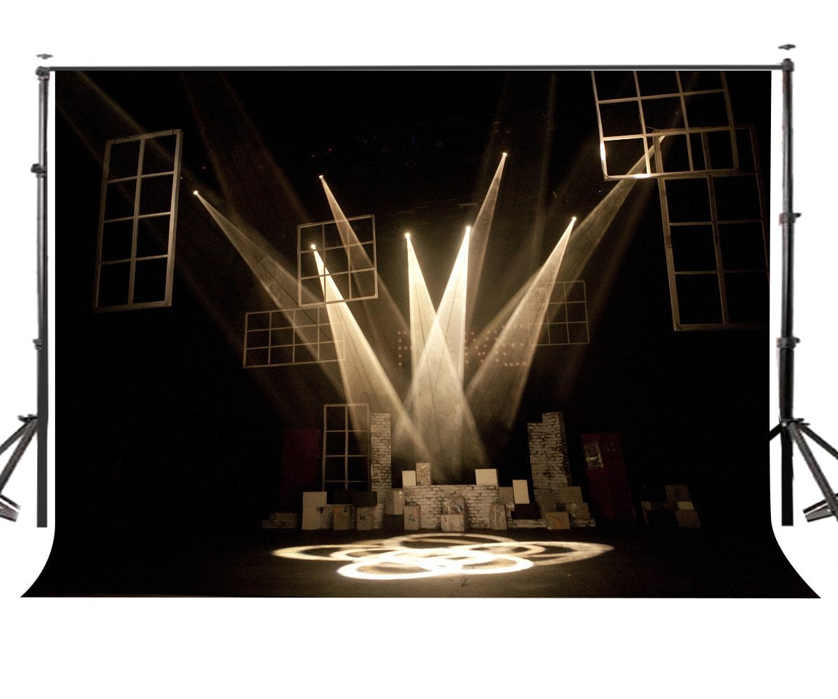 GreenDecor 7x5ft Rock Music Style Stage Photography Backdrop Photo ...
