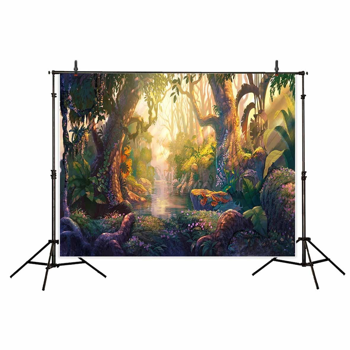 GreenDecor 7x5ft Scenic Natural Photography Backdrops Sunset tropical ...