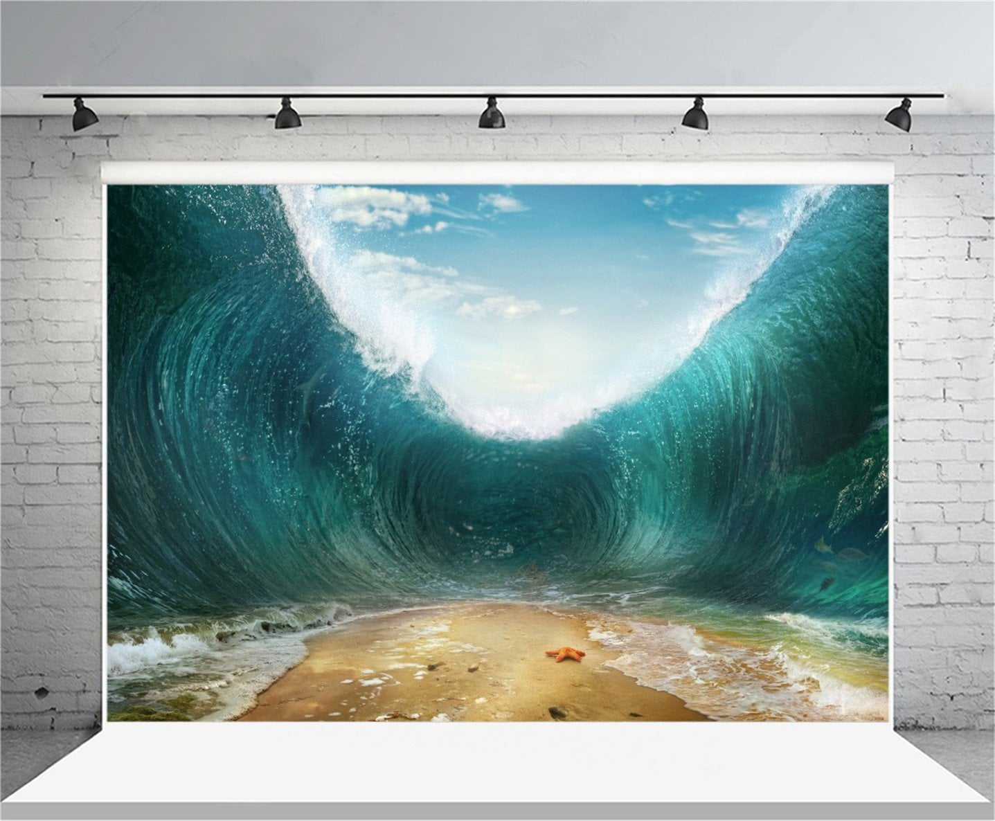 GreenDecor 7x5ft Seas are Being Parted Backdrop Seawater Sea Waves ...