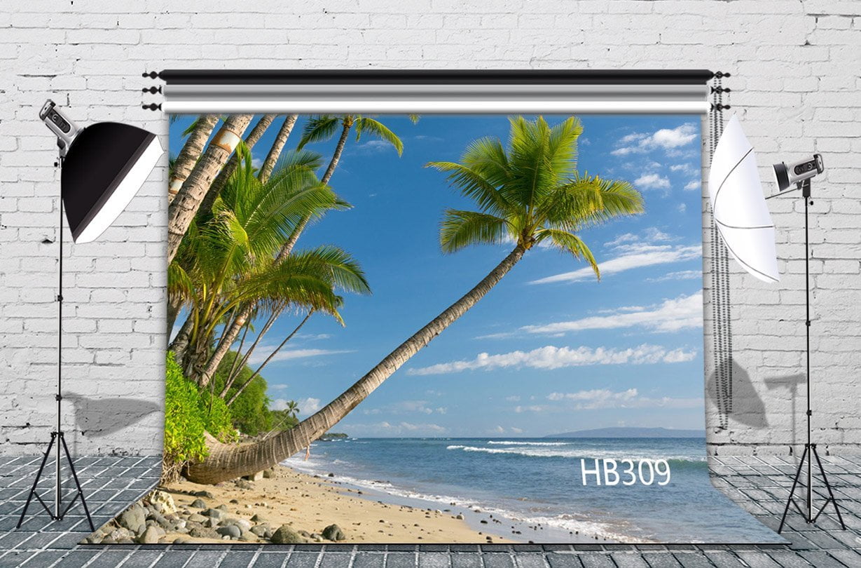 GreenDecor 7x5ft Seaside Beach Photography Background Photography ...