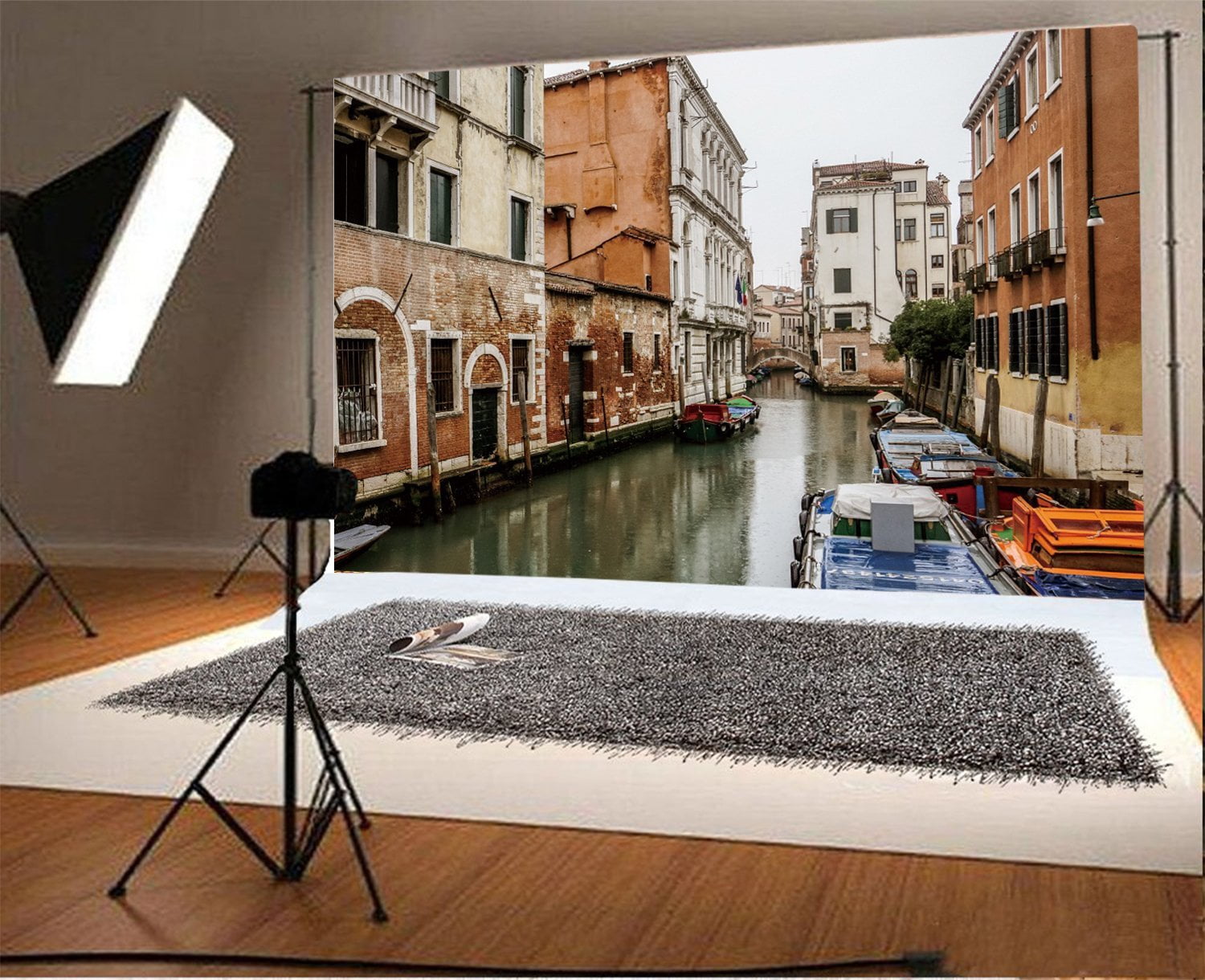 GreenDecor 7x5ft Shabby Chic Town Backdrop Venice Italy Scenic Spot ...