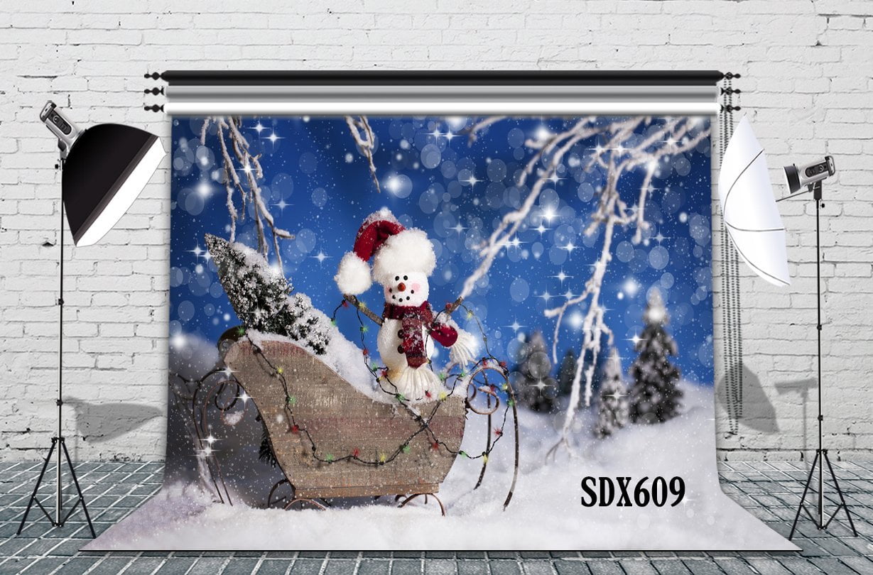 GreenDecor 7x5ft Snowman Christmas Decorations Christmas Photography ...