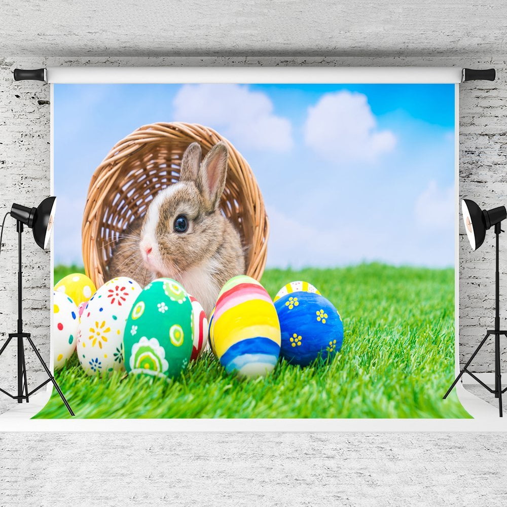 GreenDecor 7x5ft Spring Easter Photography Backdrop Colorful Eggs ...