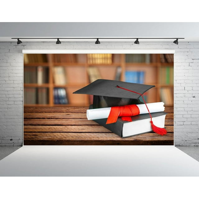 GreenDecor 7x5ft Student Backdrops Graduation Cap School Photo Booth ...