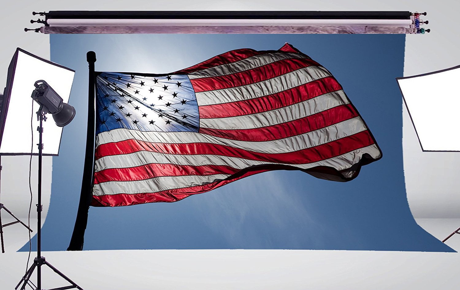 GreenDecor 7x5ft Sunshine American Flag Backdrop Photography Props Room ...