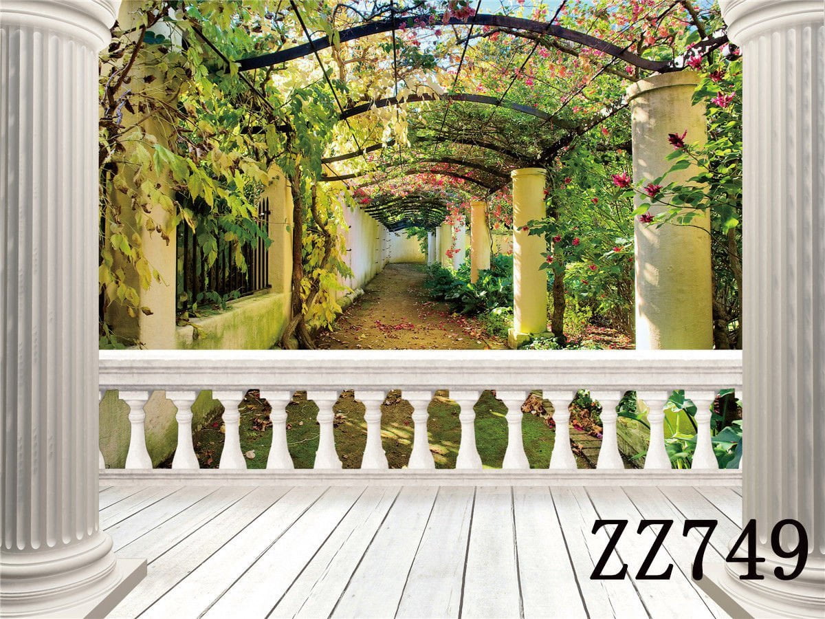 GreenDecor 7x5ft The Balcony Landscape Photo Backdrops Studio ...
