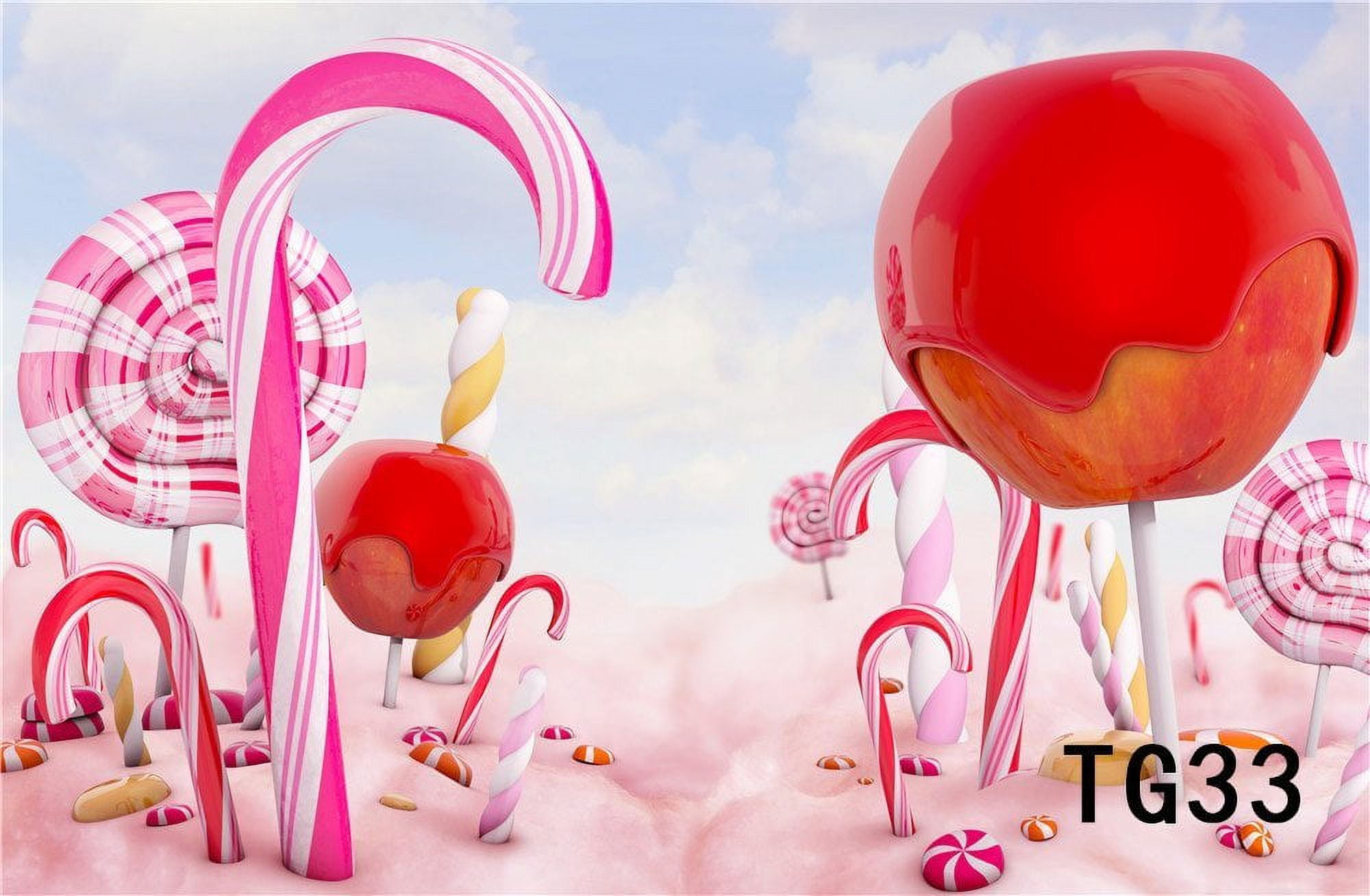 GreenDecor 7x5ft The Decorated Apple Sweet Candy Photography Backdrops ...