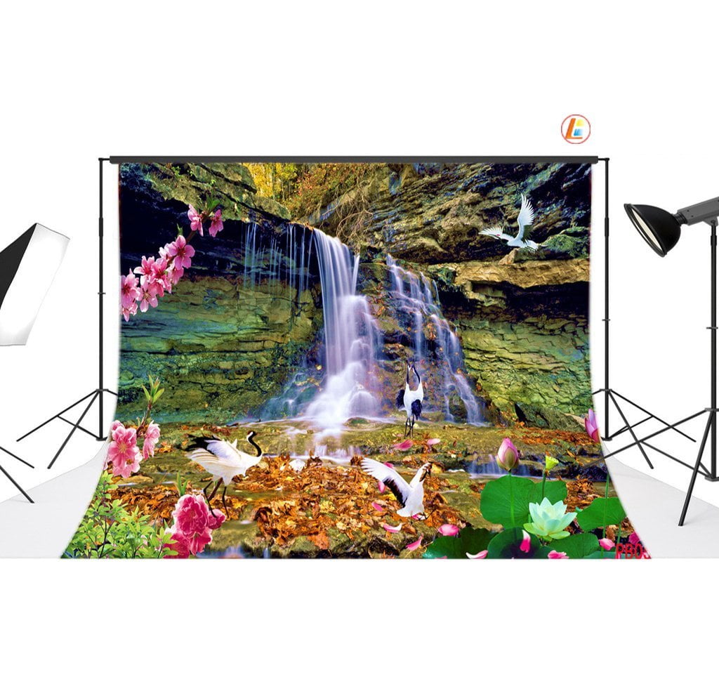 GreenDecor 7x5ft The Waterfall photography Backdrop Background studio ...
