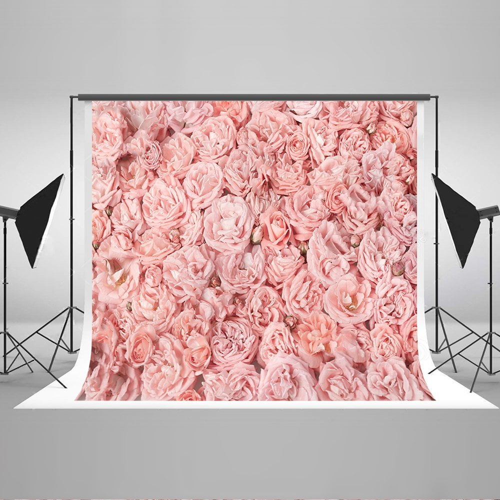 GreenDecor 7x5ft Valentine Photography Backdrop Spring Pink Roses Photo ...