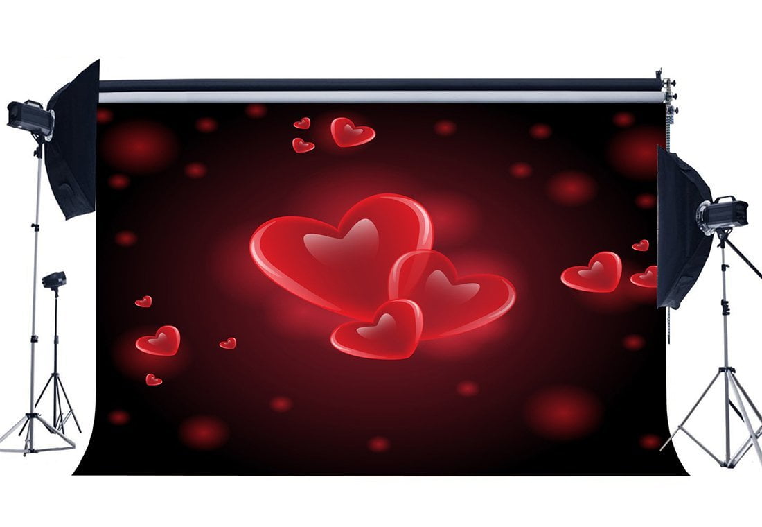 GreenDecor 7x5ft Valentine's Day Backdrop Red Sweet Hearts Background ...
