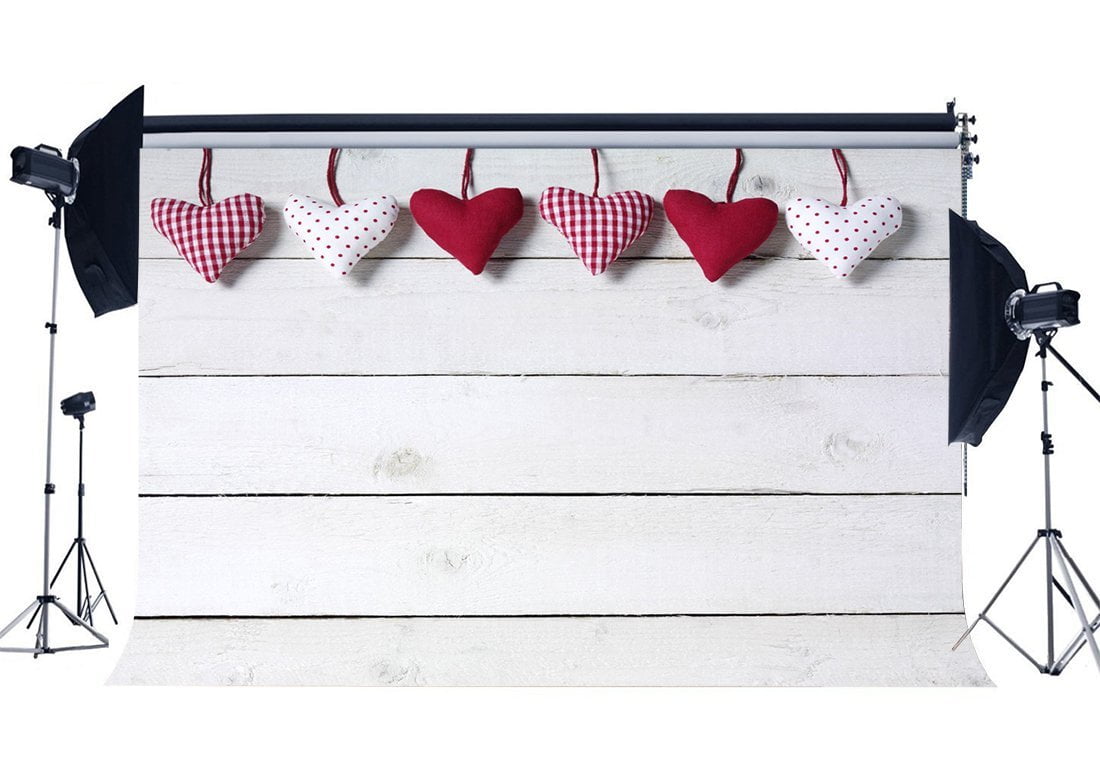 GreenDecor 7x5ft Valentine's Day Backdrop Red Sweet Hearts Background ...